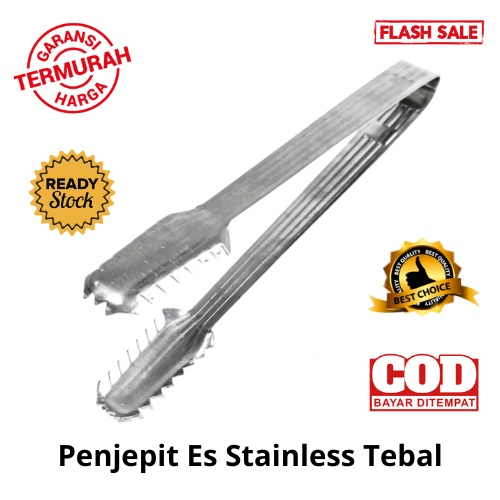 Jual [BISA COD] DISKON Penjepit Es Stainless Steel Tebal Jepit Buaya ...