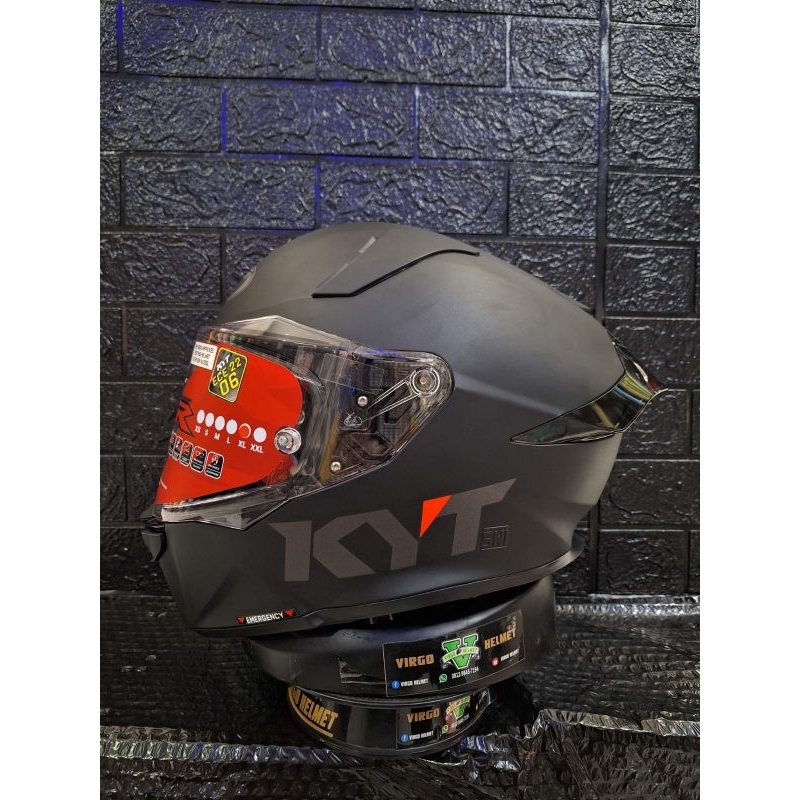 Jual KYT R2R SERIES SOLID BLACK DOFT/BLACK MATT KYT R2R ORIGINAL KYT ...