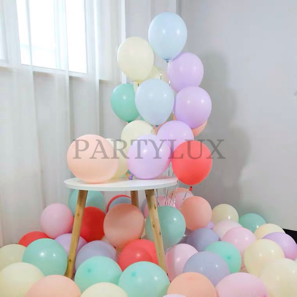 Jual BALON LATEX MACARON 12 INCH ISI 10 PCS | Shopee Indonesia