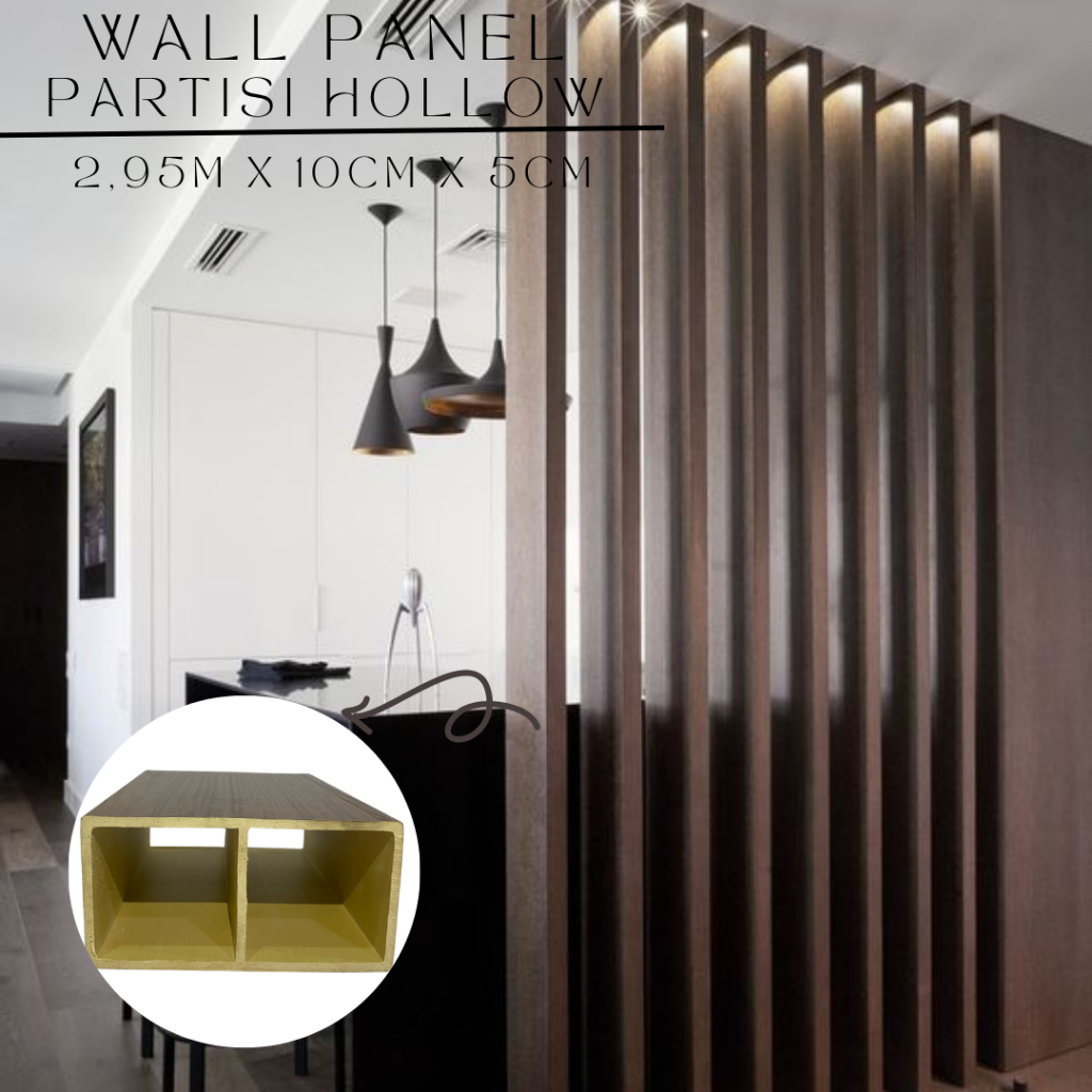 Jual WPC HOLLOW Partisi dinding kisi kisi pembatas ruangan minimalis Wall Panel PVC | Shopee ...