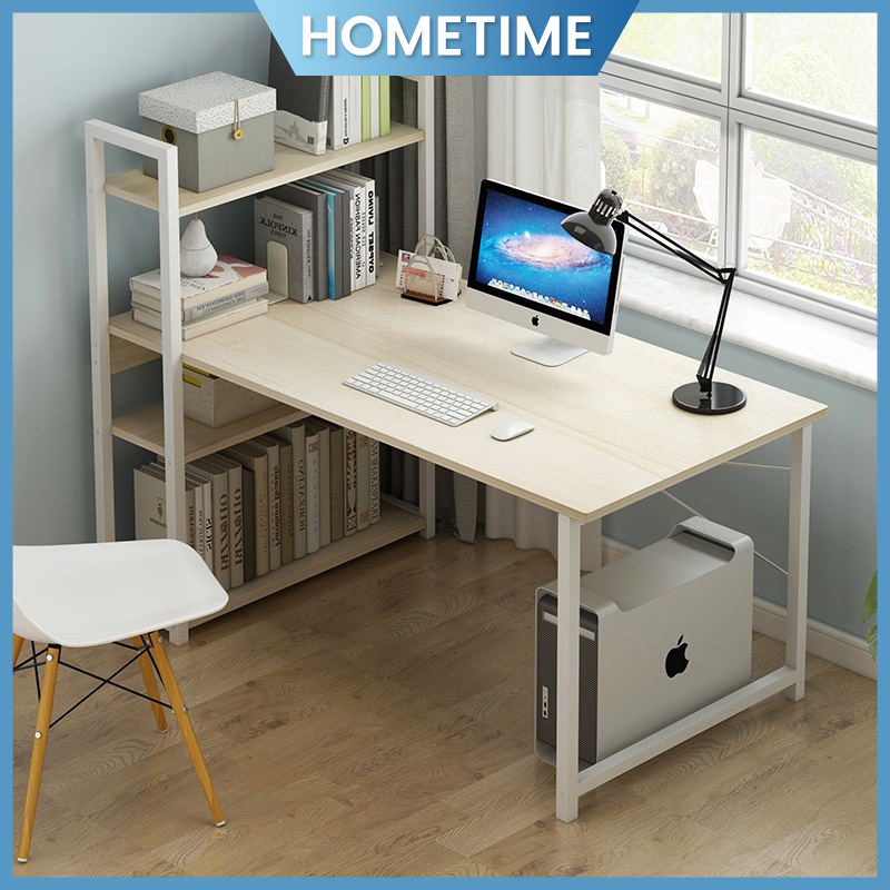 Jual HOMETIME Meja Komputer Minimalis Meja Kantor Meja Panjang + Rak ...