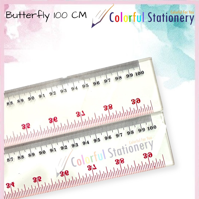 Jual Penggaris / Mistar Butterfly 100 cm | Shopee Indonesia