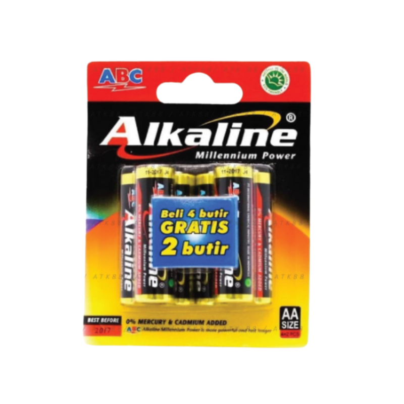Jual Baterai ABC Alkaline AA / A2 isi 6 | Shopee Indonesia