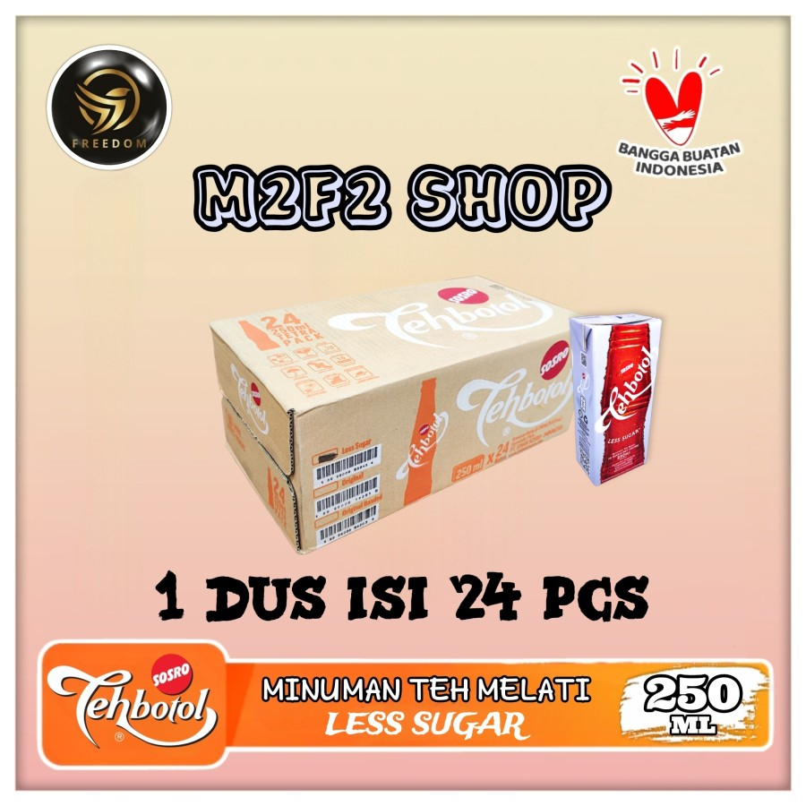 Jual Teh Botol Sosro Kotak Less Sugar - 250 ml (Kemasan Karton ...
