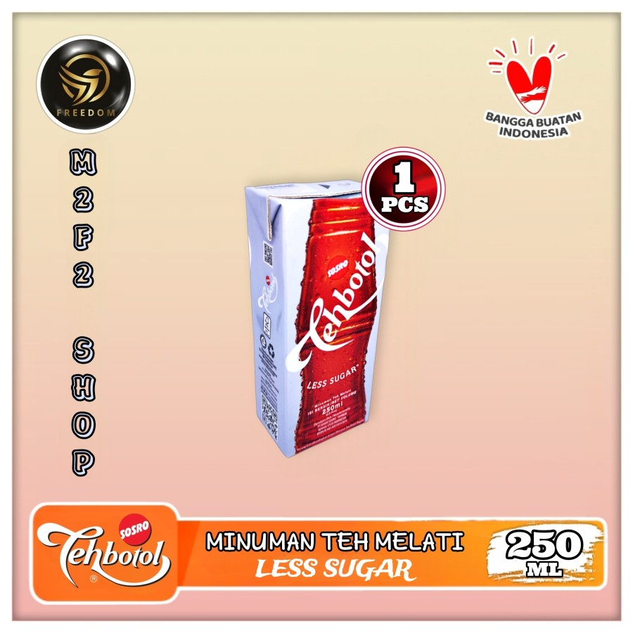 Jual Teh Botol Sosro Kotak Less Sugar - 250 ml (Kemasan Satuan) | Shopee Indonesia