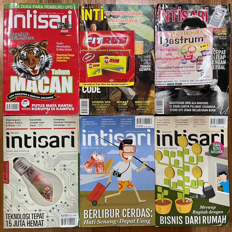 Jual AMBIL SEMUA 6 Majalah Intisari Bekas 2006 2010 2012 2015 | Shopee ...