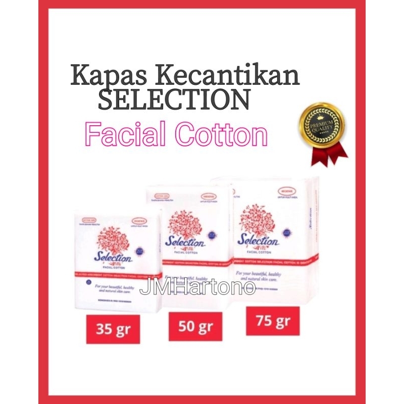 Jual Kapas Kecantikan SELECTION 35 gr /50 gr/ 75 gr | Shopee Indonesia