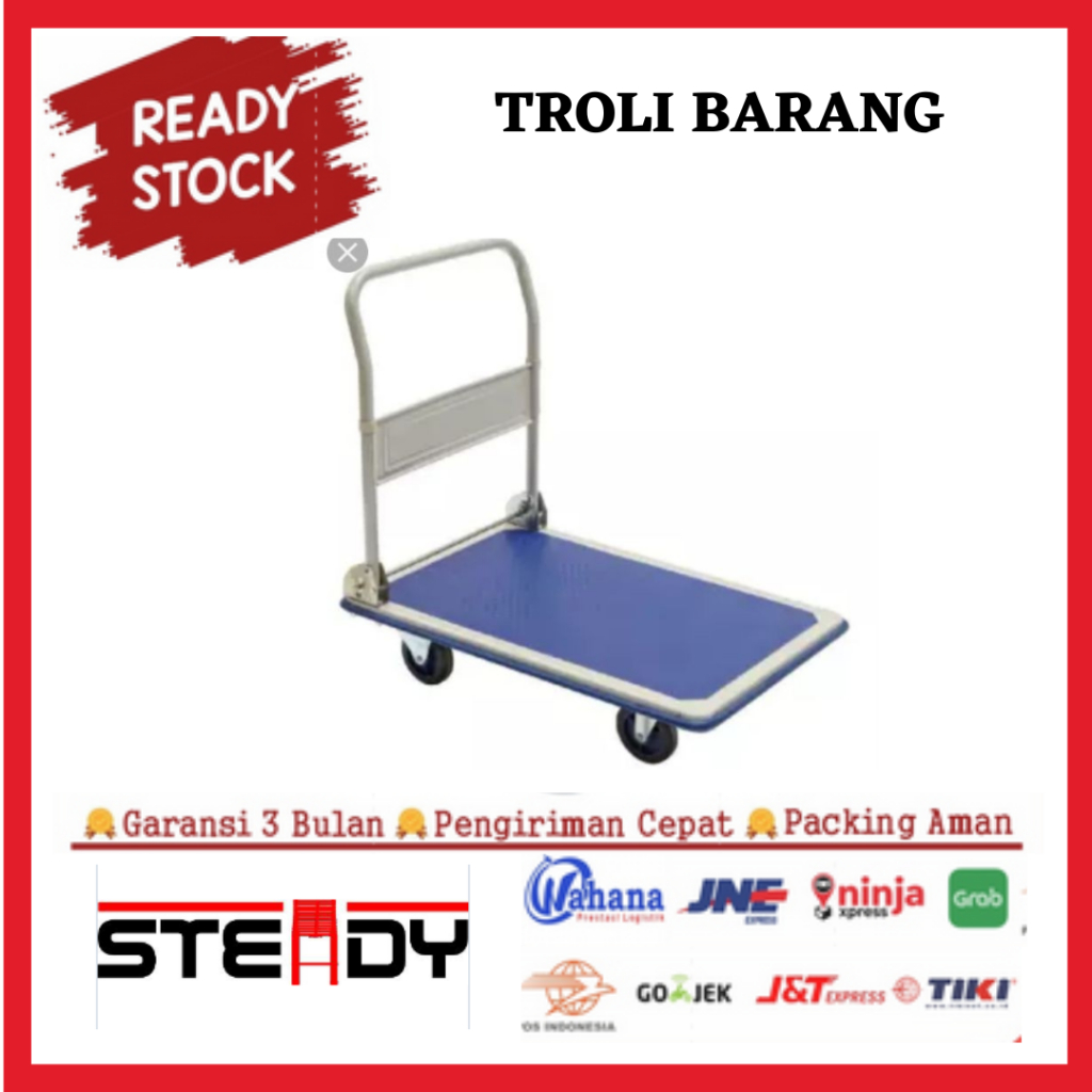 Jual Troli Barang 150kg Trolley Fiber Hand Truck Dorong Angkut Troli ...
