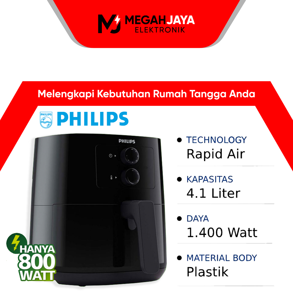 Jual [COD READY] PHILIPS PREMIUM AIR FRYER HD9200/91 / HD 9200/91 [4,1 LITER] (GARANSI RESMI ...