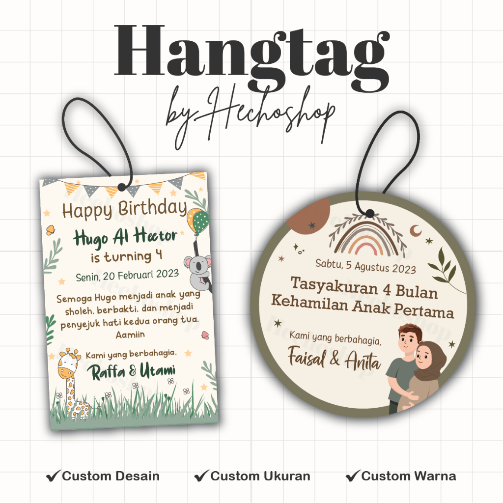 Jual Kartu Hang Tag Untuk Berbagai Acara | Shopee Indonesia