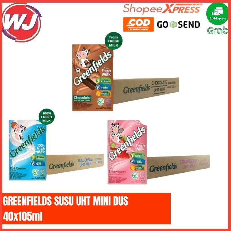 Jual GREENFIELDS SUSU UHT MINI 40x105ml | Shopee Indonesia
