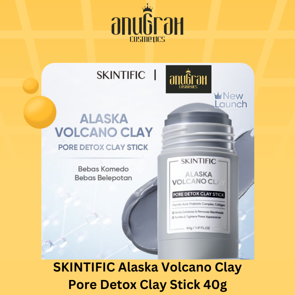 Jual SKINTIFIC Alaska Volcano Clay Pore Detox Clay Stick 40g | Shopee ...