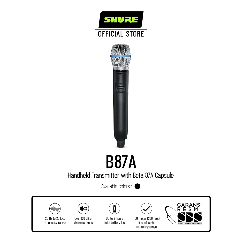 Jual Shure QLXD2/B87A Digital Wireless Microphone | Shopee Indonesia