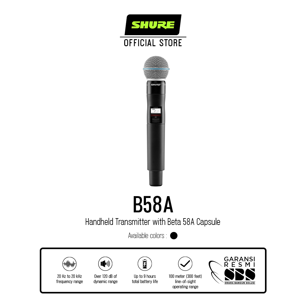 Jual Shure QLXD2/B58A Digital Wireless Microphone | Shopee Indonesia