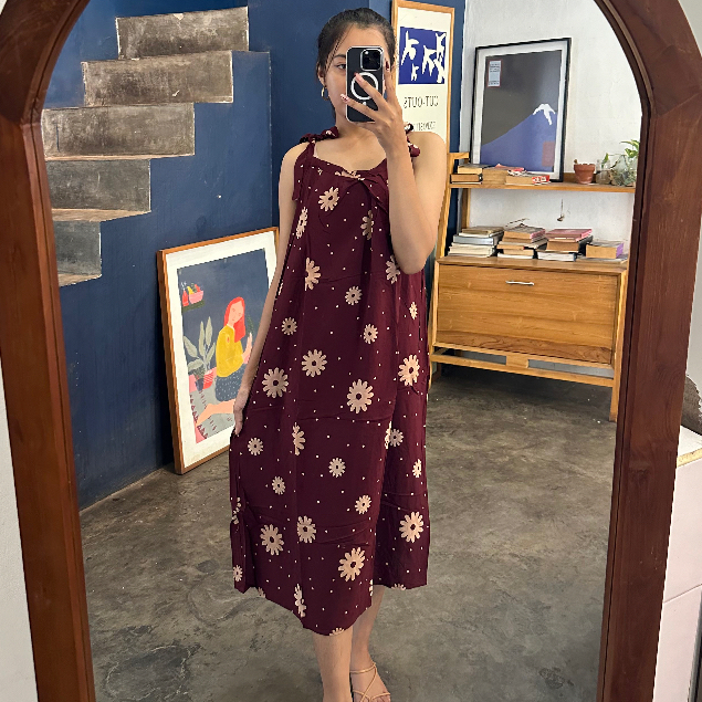 Jual Hommy Dress LD 120 Daster Yukensi Motif Bunga Daisy | Shopee Indonesia