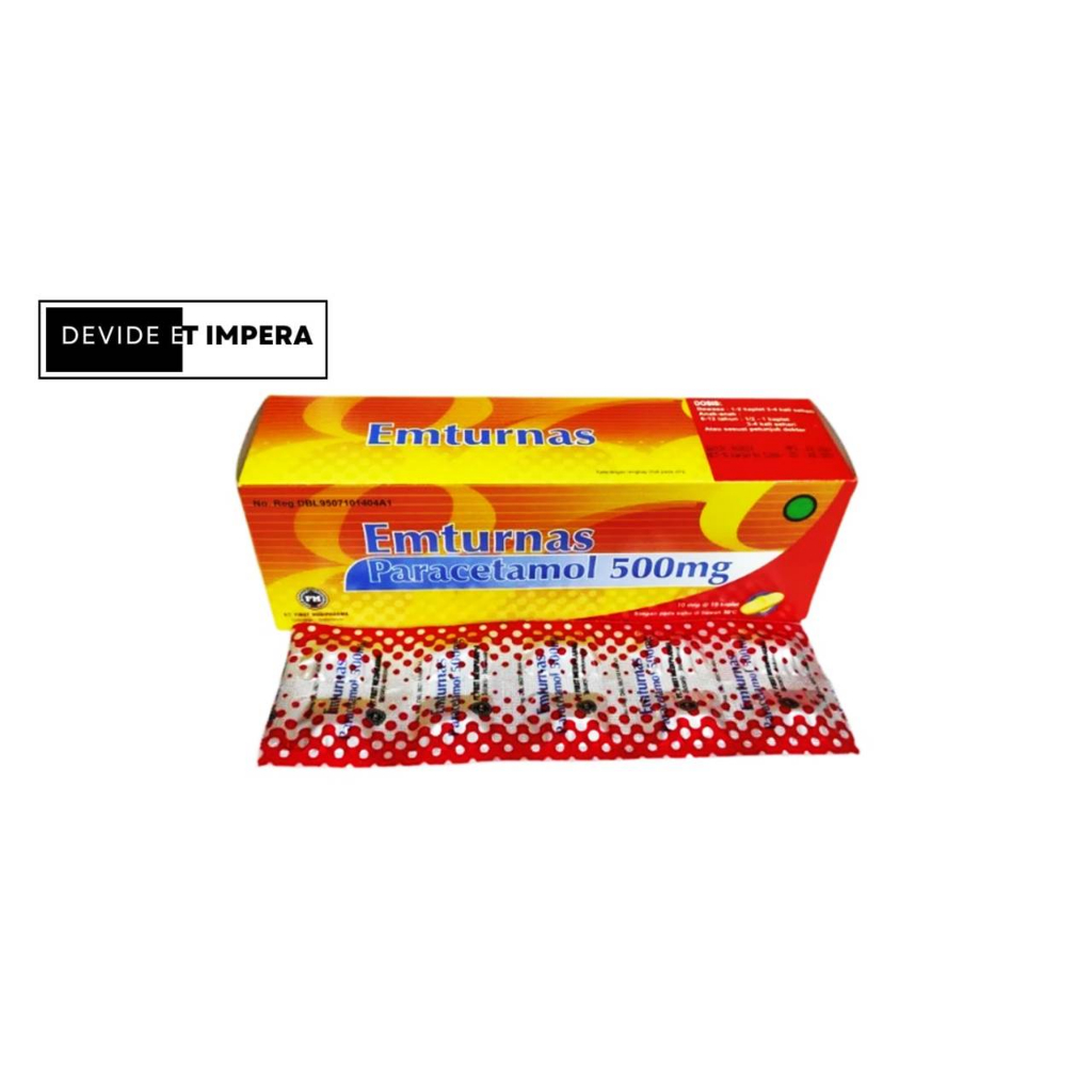 Jual Emturnas Paracetamol 500mg / Strip / 10 Tablet / Demam Sakit ...
