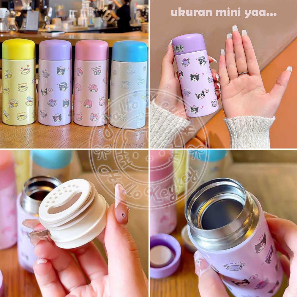 Jual botol minum termos mini melody kuromi cinnamoroll pompompurin ...