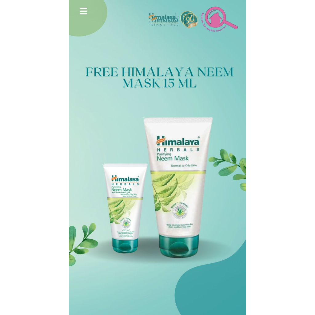 Jual Himalaya Purifying Neem Mask 150ML(FREE HIMALAYA NEEM MASK 15 ML ...