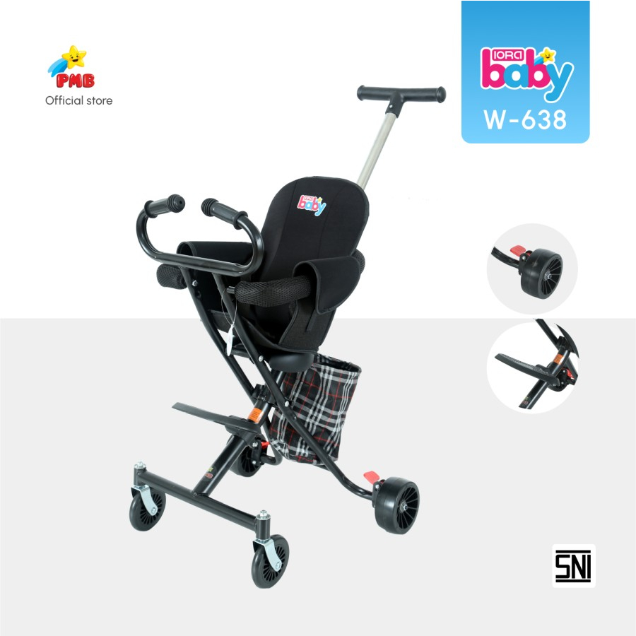 Jual BABY STROLLER EXOTIC LW-011 PLUS KERANJANG BESAR / MAGIC STROLLER PMB IORA W-638 | Shopee ...