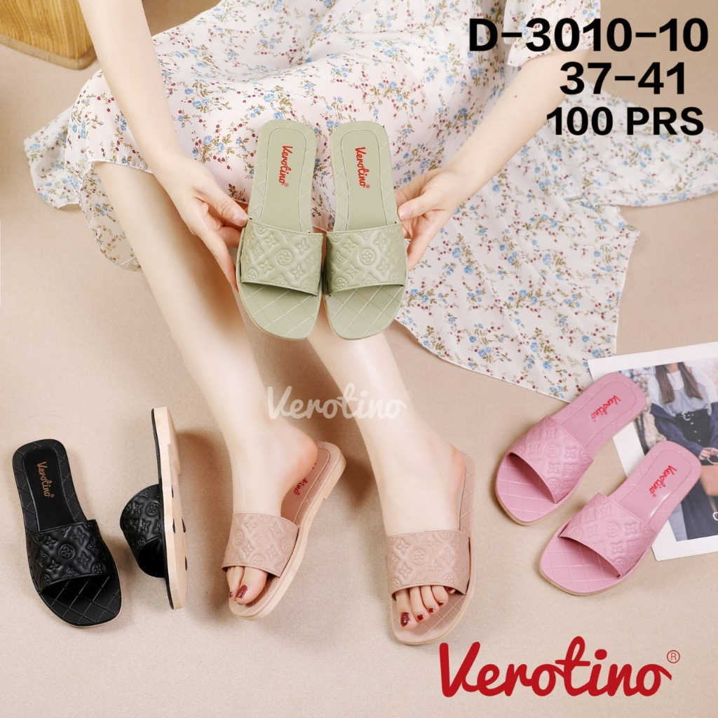 Jual PROMO 6.6 PUNCAK D-3010-10 IMPORT Sandal Wanita Selop Karet Sandal ...