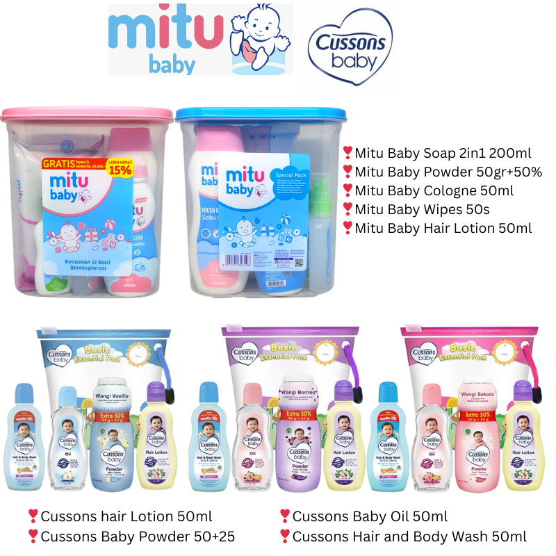 Jual MITU Baby | Cussons Baby Basic Essential | Special Pack GIFTSET ...