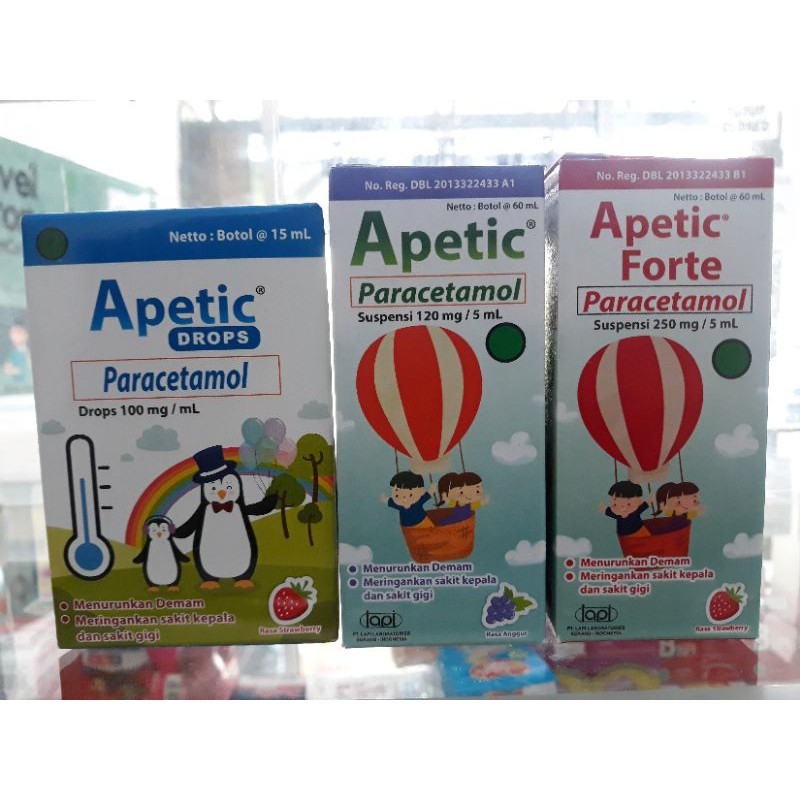Jual Apetic Paracetamol Drop Sirup Forte Meredakan Demam Sakit Kepala ...