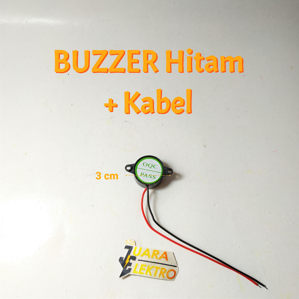 Jual BUZZER Hitam + Kabel | Buzzer 12 Volt Speaker Aktif Continue Suara Alarm | Shopee Indonesia