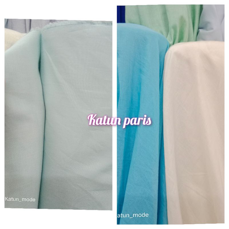 Jual bahan kain katun paris polosan harga untuk (1meter) | Shopee Indonesia