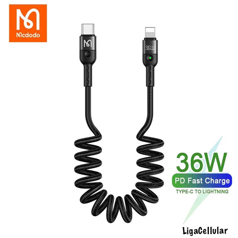 Jual Mcdodo Cable Coiled Type C to Lightning 36W PD Fast Charging Ca-1960 | Shopee Indonesia