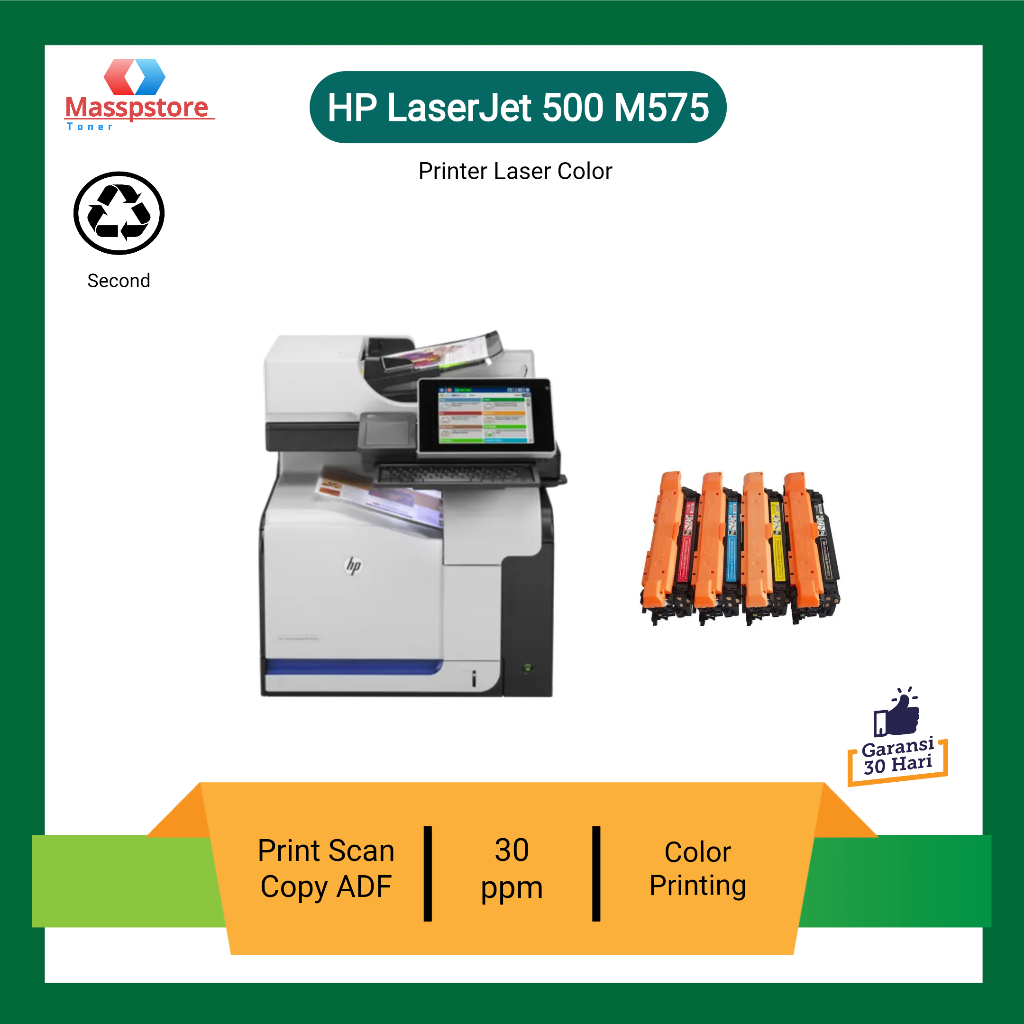 Jual Printer Hp LaserJet 500 Color MFP M575 Print Scan Copy f4 | Shopee ...