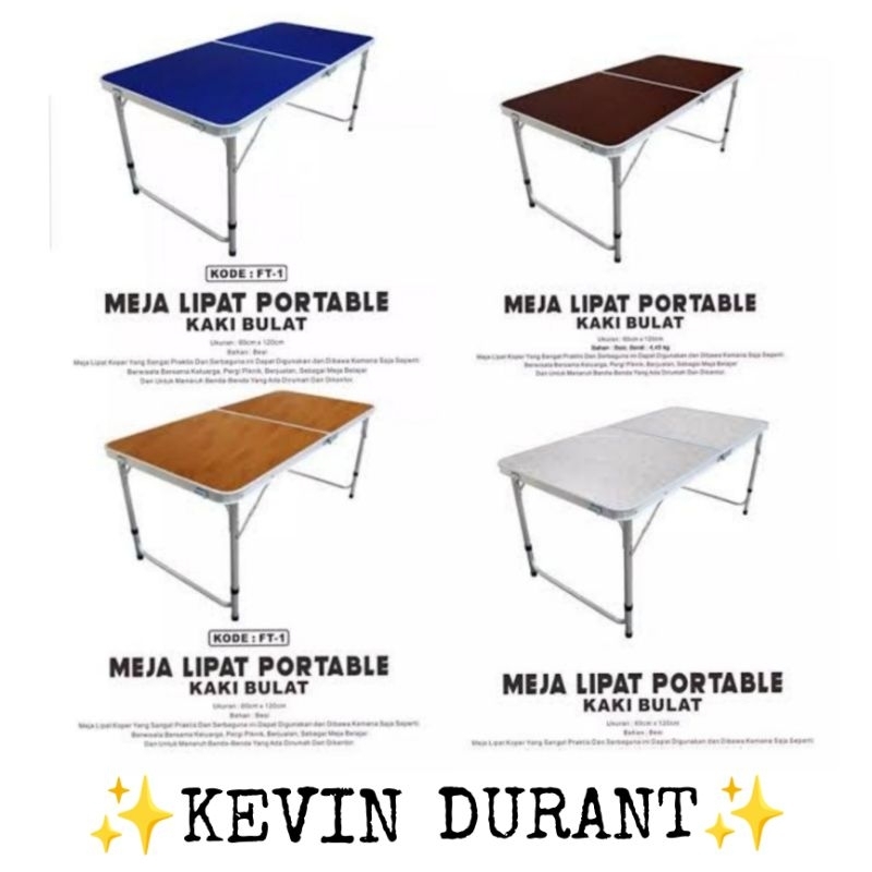 Jual ( KD1 ) Meja Lipat Besar / Meja Lipat Koper Aluminium / Meja ...