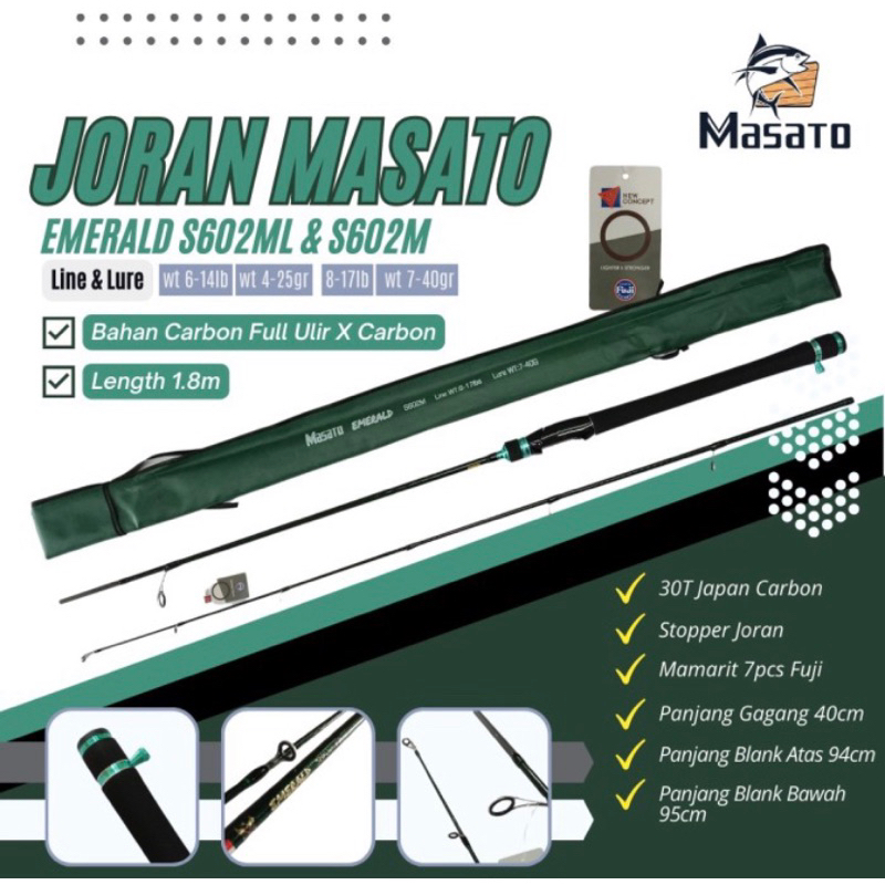 Jual JORAN MASATO EMERALD 602M(17lb) ML(14lb) | Shopee Indonesia