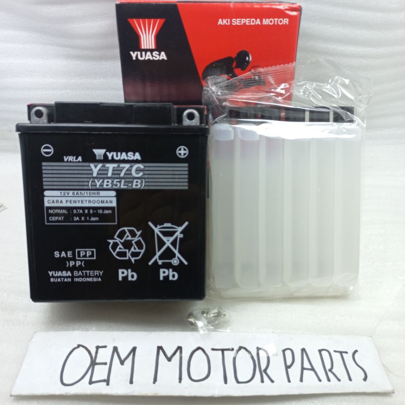 Jual Aki Kering Yuasa YB5L-B MF cocok untuk supra x lama, vega r, smash, kaze | Shopee Indonesia