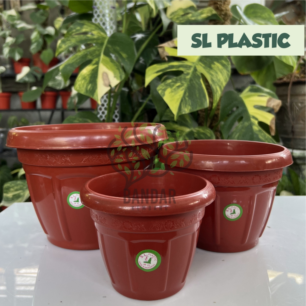 Jual Pot SL Warna Merah Berbagai Jenis Ukuran Pot Tanaman Hias Premium ...