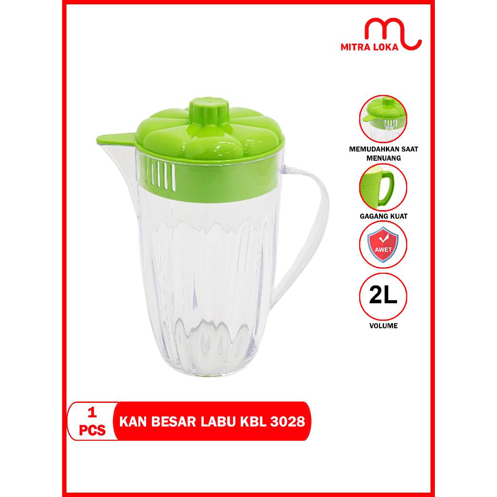 Jual Mitra Loka Kan Air Minum Bening Teko Labu 1 Liter KBL 3028 Golden ...
