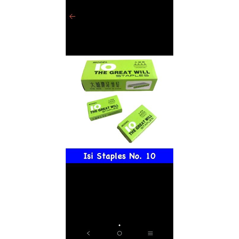 Jual isi necis/staples 1 box(10 ktk) | Shopee Indonesia