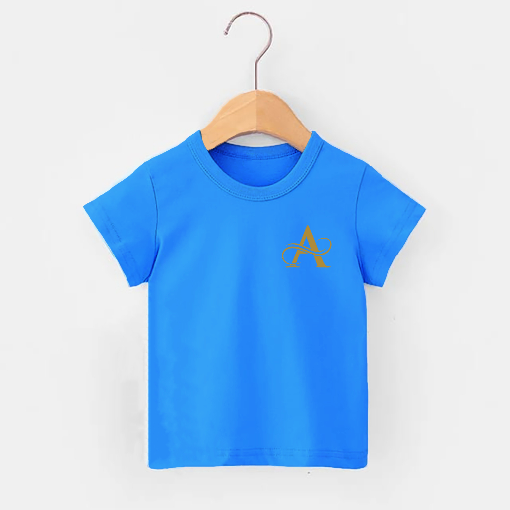 Jual Kaos Anak anak logo A Baju Oblong Anak Ideal umur 02-16 tahun Pakaian Atasan Anak unisex ...