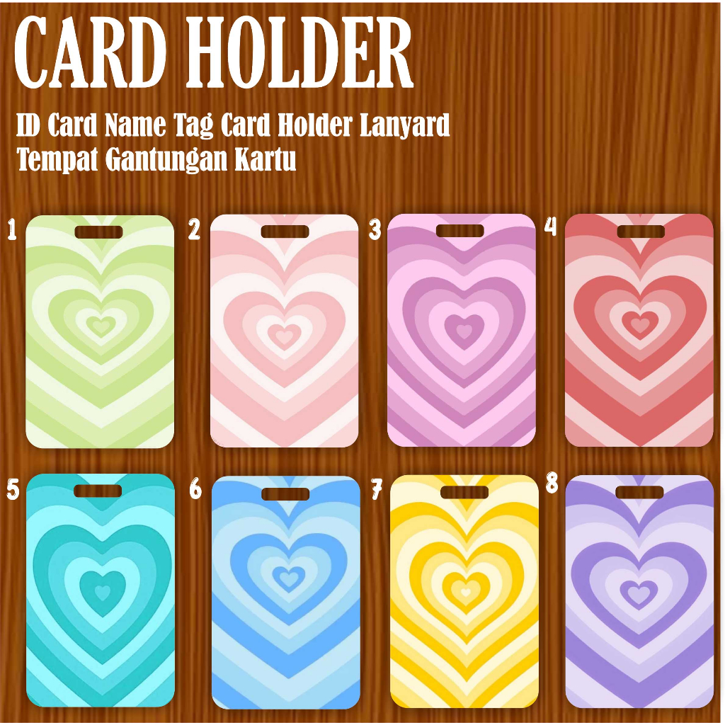 Jual LANYARD CARD HOLDER Name Tag Motif Love Kartu E-money Brizzi Flazz ...