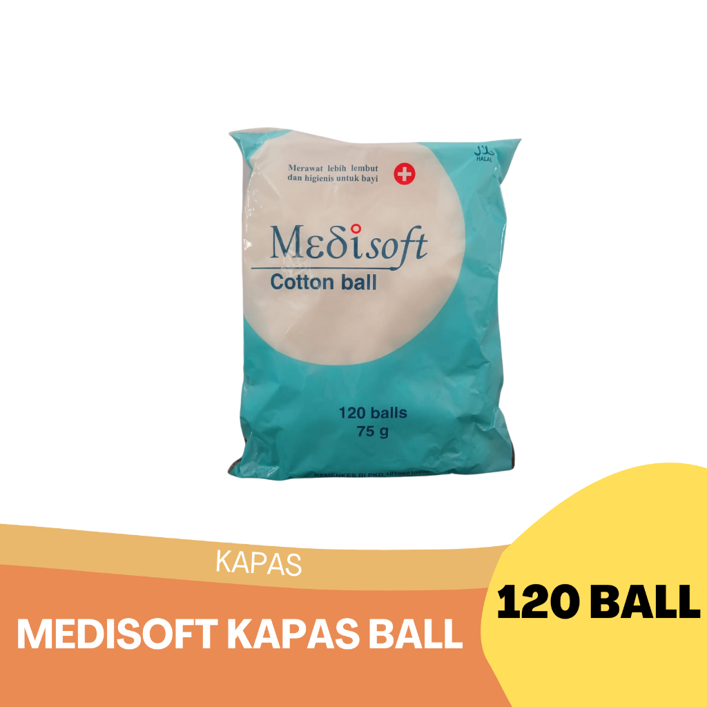 Jual Medisoft kapas ball 120ball 75g | Shopee Indonesia