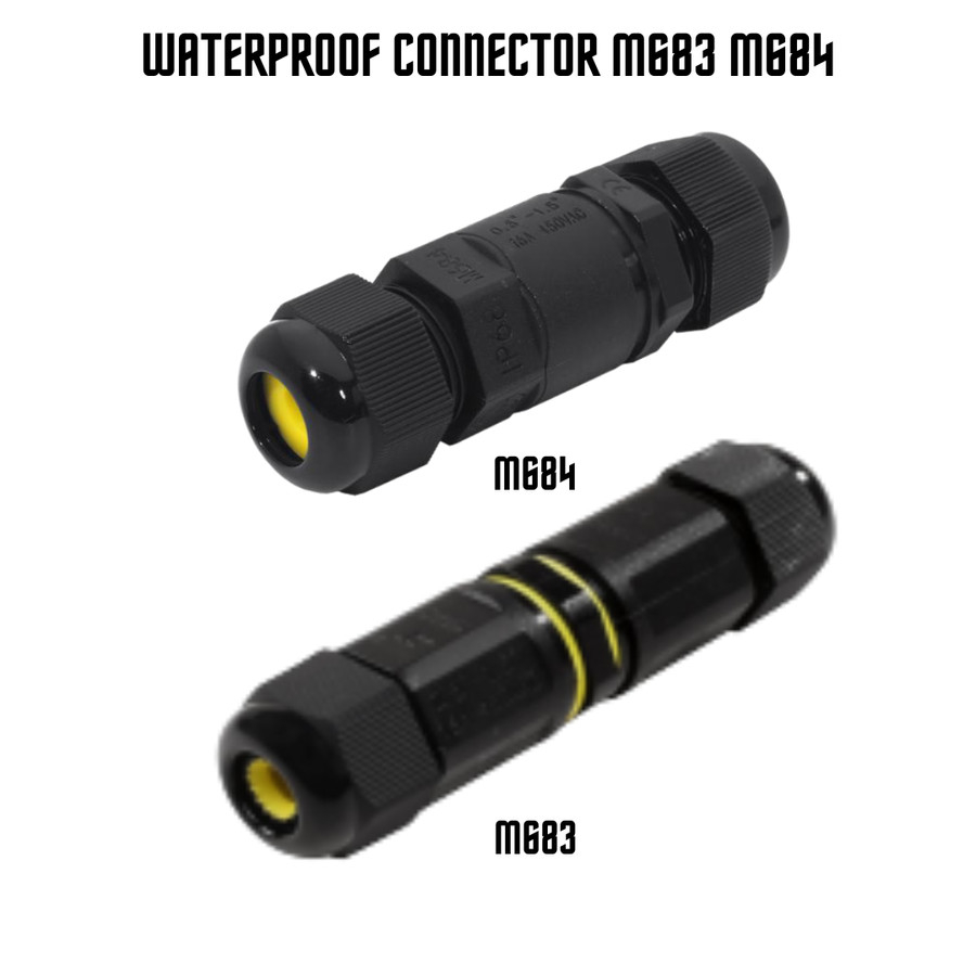 Jual Waterproof Cable Connector M683 M684 2/3/4 Pin Anti Air untuk ...
