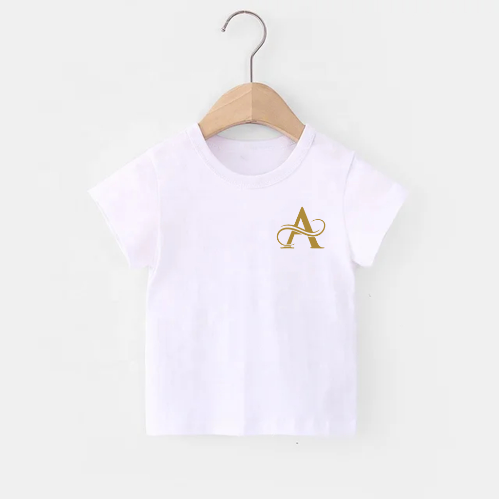 Jual Kaos Anak anak logo A Baju Oblong Anak Ideal umur 02-16 tahun Pakaian Atasan Anak unisex ...