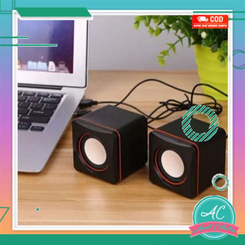 Jual Speaker Aktif Mini Stereo USB 2.0 Multimedia Musik Spiker PC HP ...