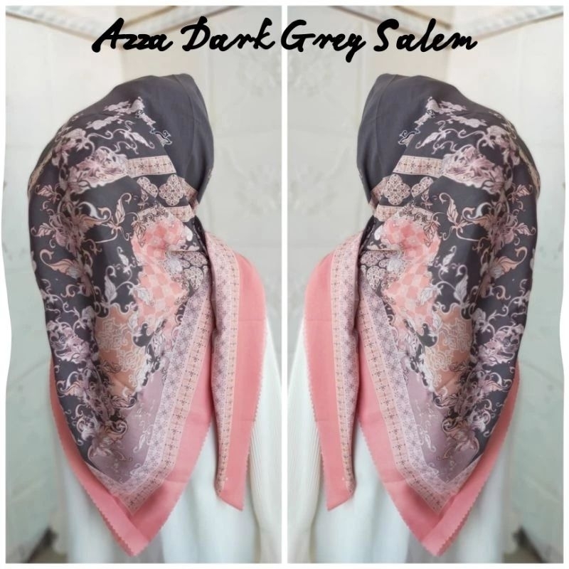 Jual Voal motif azza dark grey Salem | Shopee Indonesia