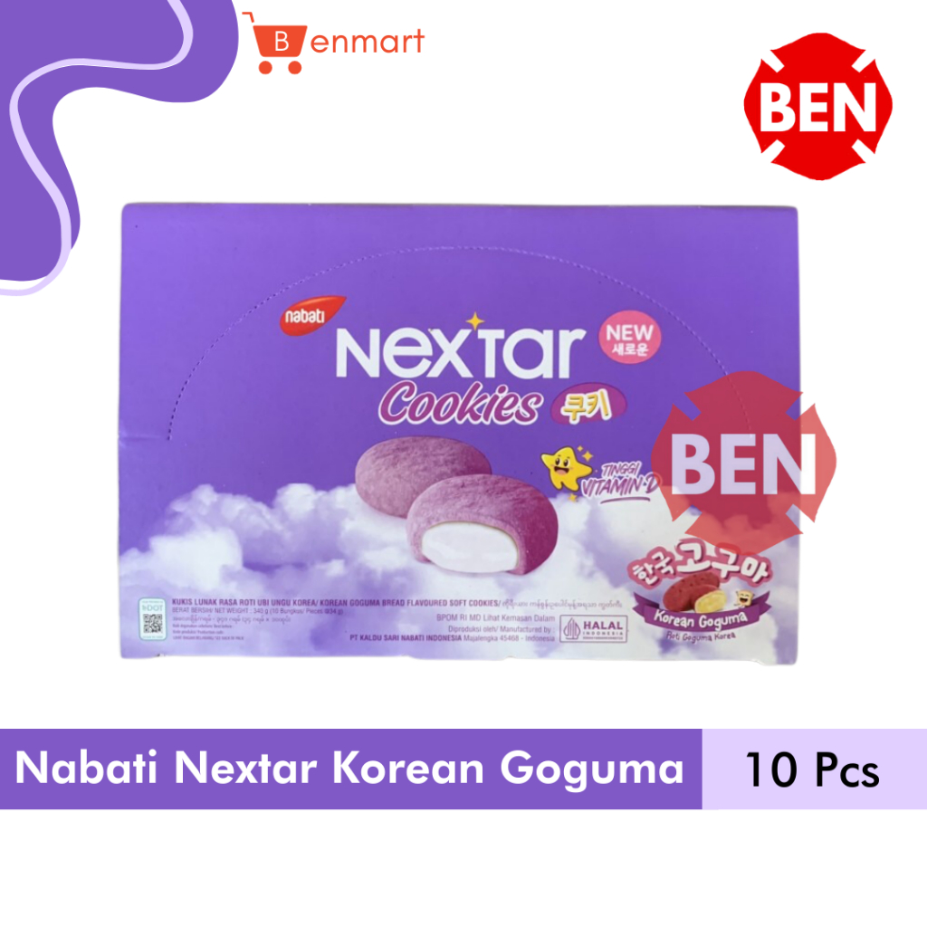 Jual Nabati Nextar KOREAN GOGUMA 1 Box 10 Pcs Cookies Roti Ubi Ungu ...