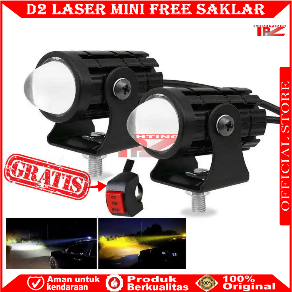 Jual ORIGINAL LAMPU LASER LED D2 MINI LAMPU D2 LASER LAMPU SOROT HIGH QUALITY | LAMPU LASER D2 ...