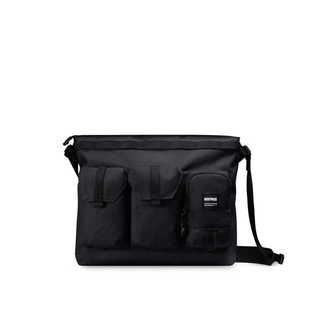 Jual Tas Selempang Bodypack Tetra Shoulder Bag - Hitam | Shopee Indonesia