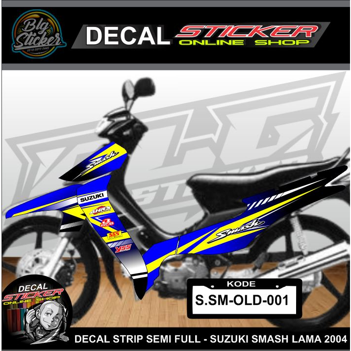 Jual STRIPING ORIGINAL SUZUKI SMASH GEN 1 OLD 2004 / STICKER MOTOR ...