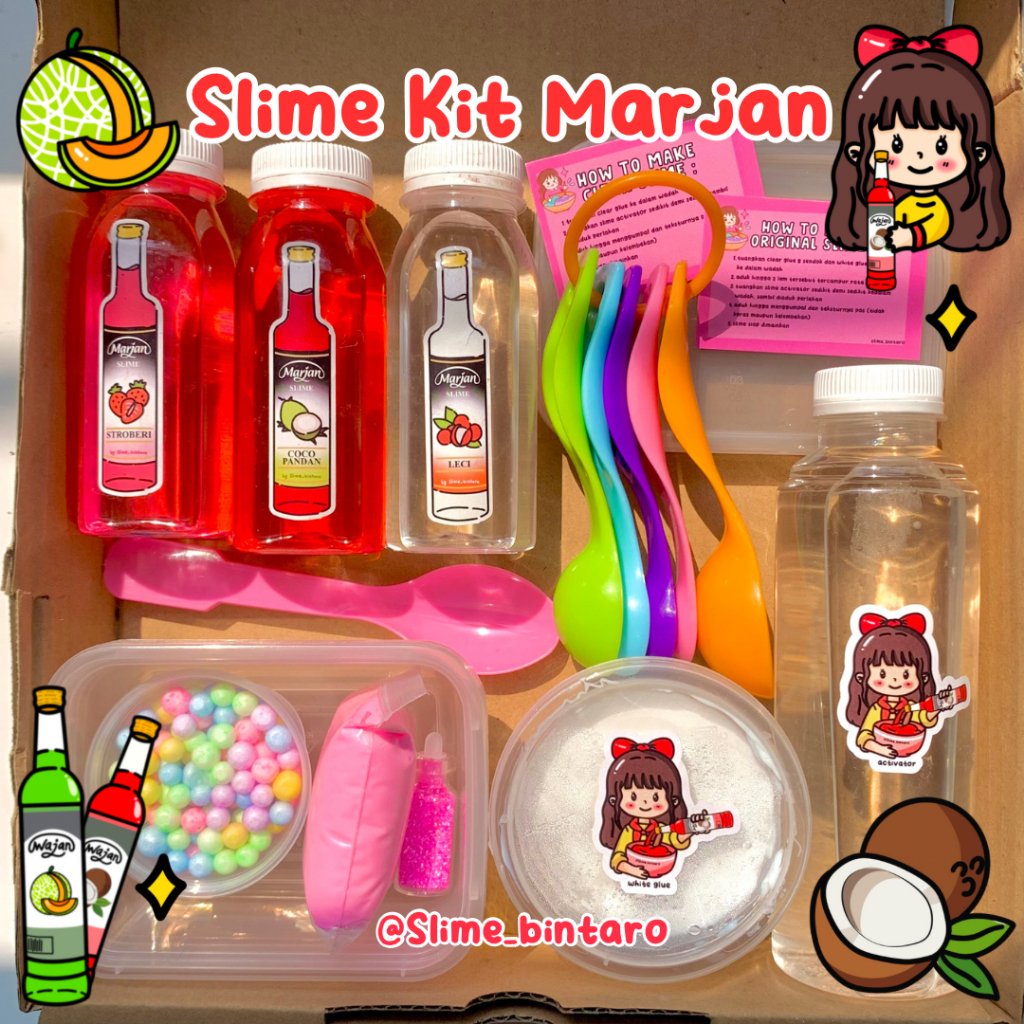 Jual SLIME KIT MARJANN BY SLIME BINTARO || SLIME KIT TERMURAH || SLIME ...