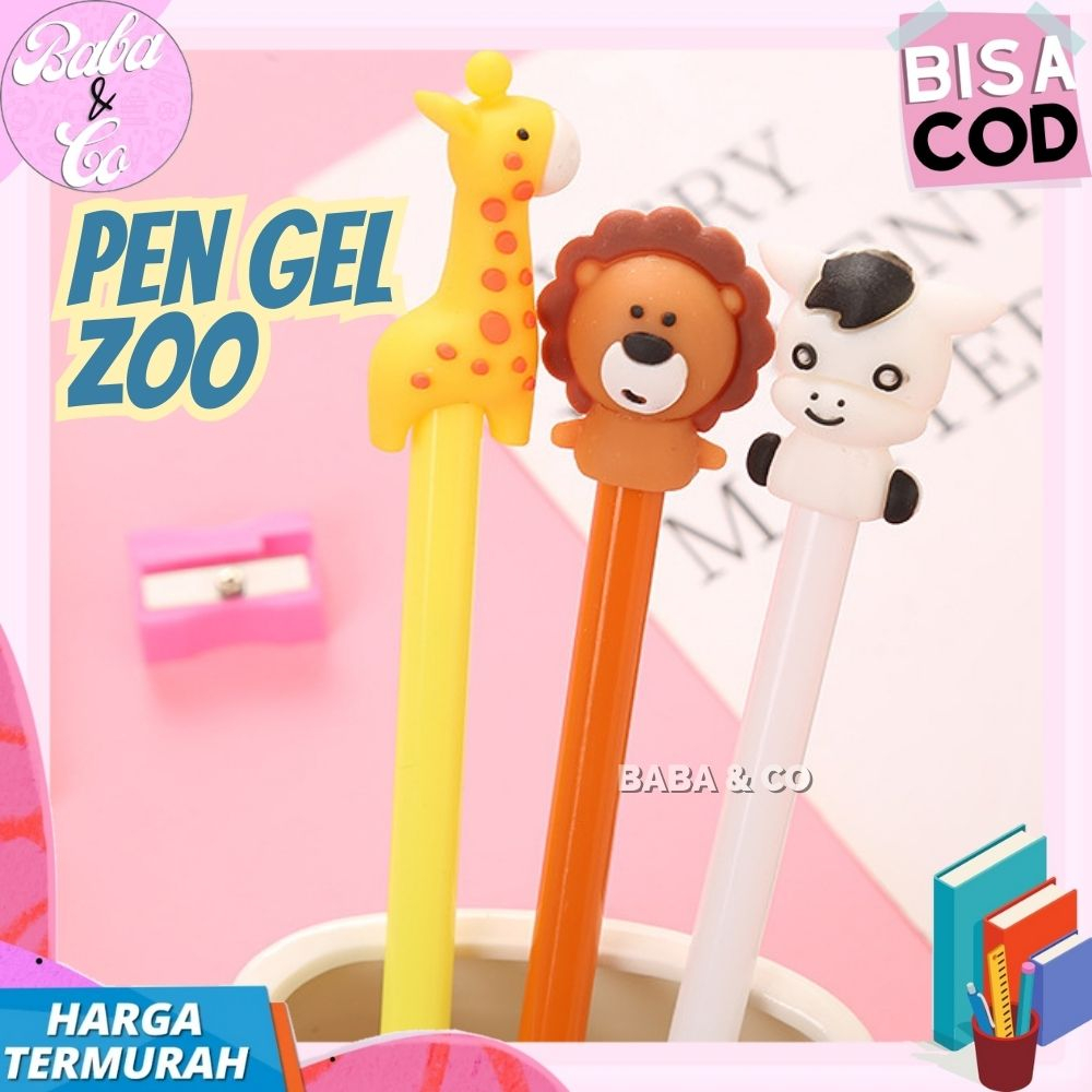 Jual PULPEN LUCU PEN GEL ZOO HEWAN MURAH LUCU PULPEN JERAPAH LION SAPI ...