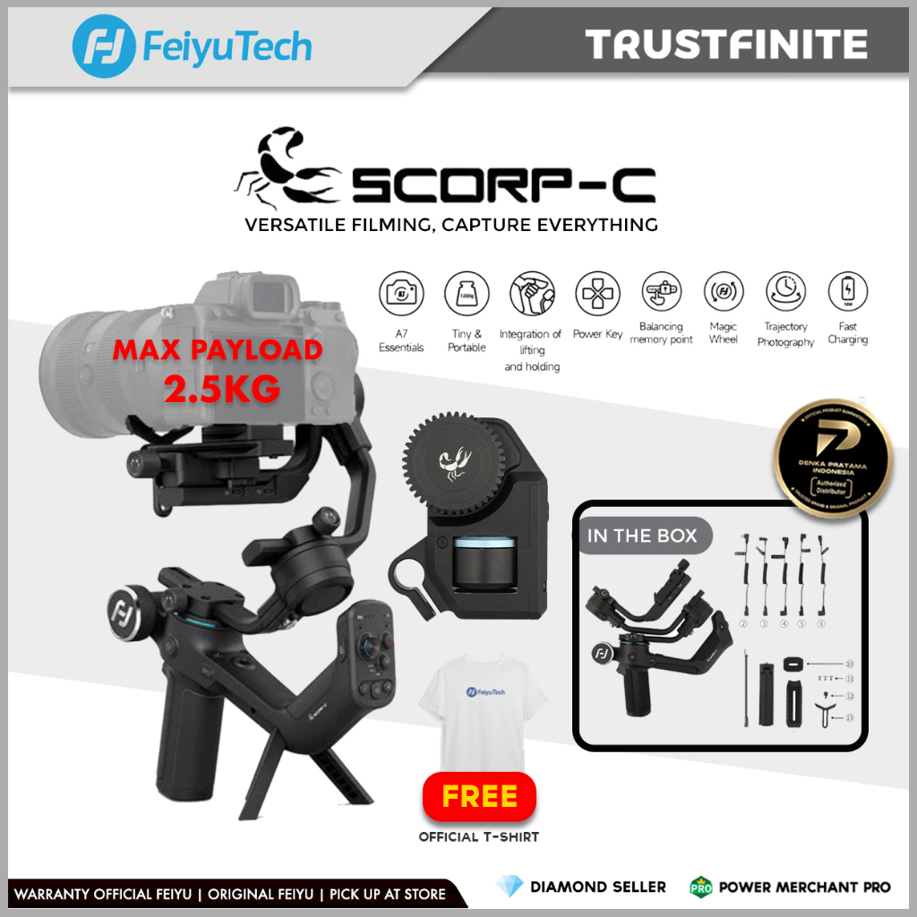 Jual Feiyu Scorp C 3-Axis Handheld Gimbal DSLR Stabilizer Kamera - Garansi Resmi | Shopee Indonesia